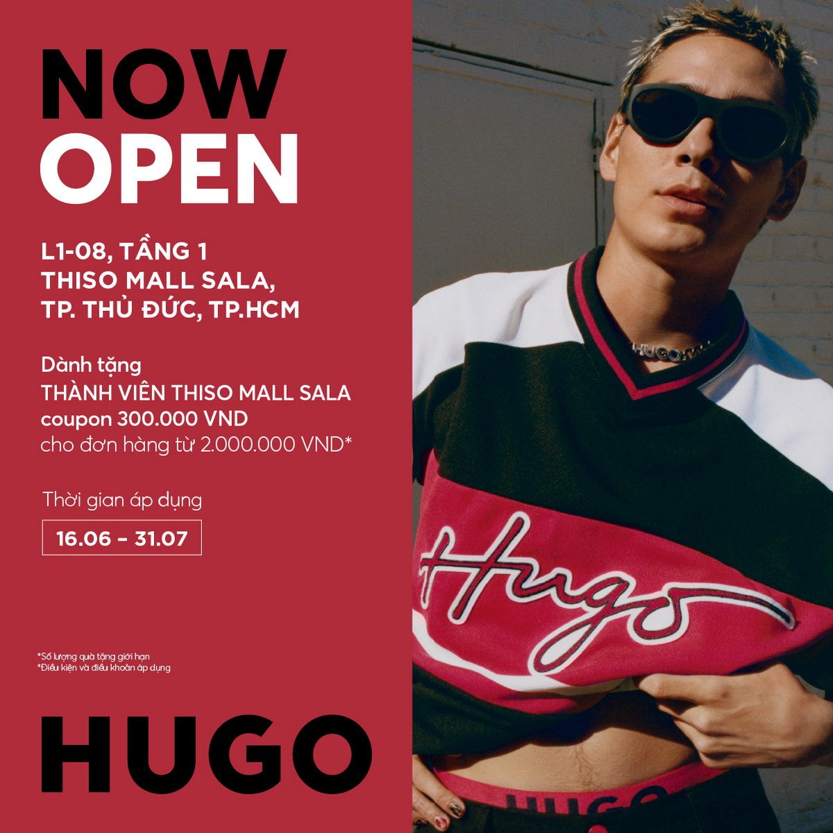ƯU ĐÃI ĐẶC BIỆT DỊP KHAI TRƯƠNG HUGO THISO MALL SALA - Tamson